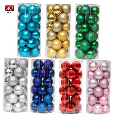 24PCS Christmas ball matte barreled ceiling decoration