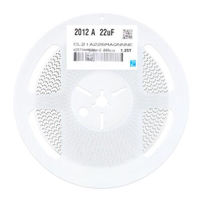 0805贴片电容 25V 22uF(226)±20% 材质：X5R CL21A226MAQNNNE