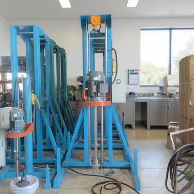 化工液体搅拌机 变频调速胶水涂料搅拌桶 现货5.5kw升降分散机