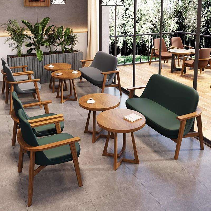 奶茶店沙发餐饮商用设计师家具洽谈接待休息区休闲书吧咖啡厅桌椅