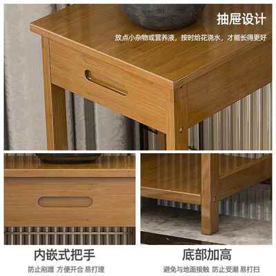 花架置物架阳台室内层客AI-62675厅简落地式多约实多木植物花盆架