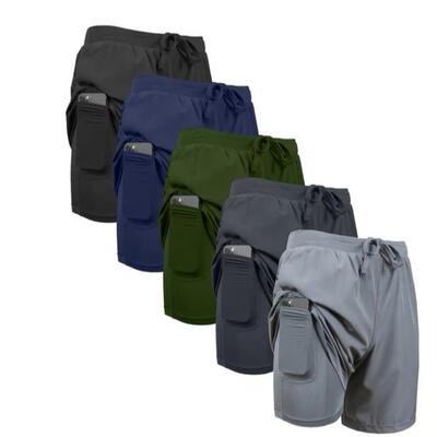 Sports shorts men's double-layer breathable squat jogging