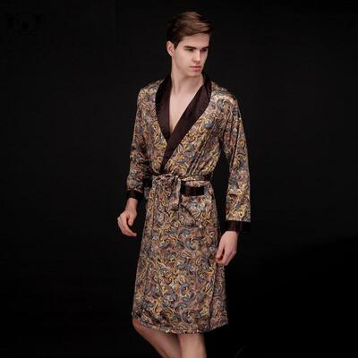 T 93146 Male Sleepwear Robe Paisley Pattern佩斯利图案睡袍