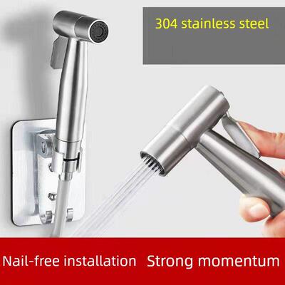 Black Bidet Faucet Hand Protable Toilet Bidet Sprayer Stainl
