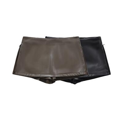 Low waist, exposed navel, side zipper, double split