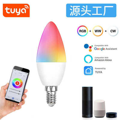 led灯泡e12e14直新款灯吊顶室内联zigbee3客厅.蜡烛0蜡烛智能吊灯