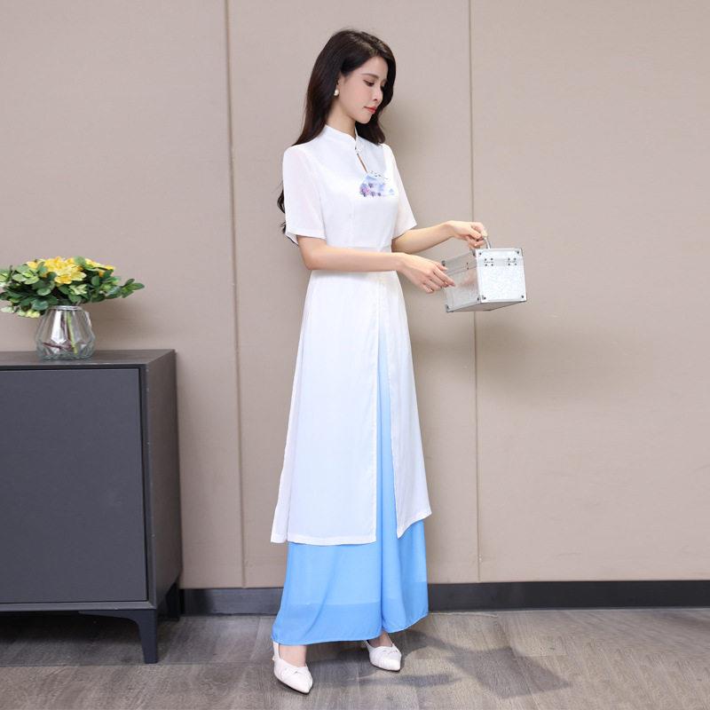 美容院工作服女式健康中心中国风Spa足部按摩耳部按摩技师套装夏
