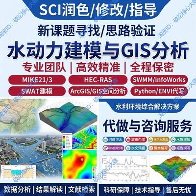 infoworks水动力模拟SWAT建模MIKE水文HEC-RAS水利SWMM内涝分析