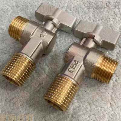 球芯角阀全铜加厚大流量球阀燃气热水器专用冷热水开 关三角阀4分