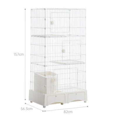正品HAK黑咔猫子全封闭E厕所猫屋猫舍猫笼窝宠超大物自由空间猫咪