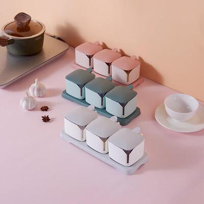 Spice Box Combination Set, Multi-compartment Seasoning Jars
