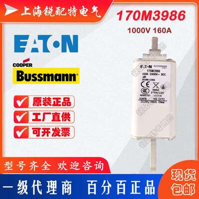 170M3986快速熔断器 1000V 160A 巴斯曼BUSSMANN快速熔断器