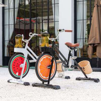 EXI儿童独轮搅拌机锻炼派对冰沙水果搅拌机儿童固定广告自行车