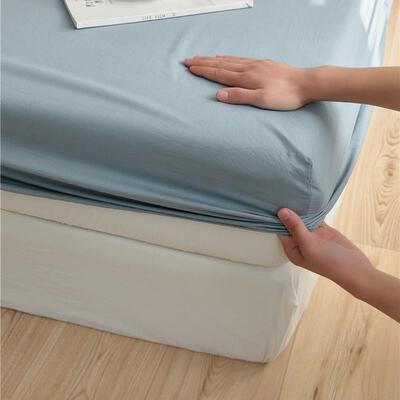 护彩虹糖系列纯色40全棉单品床CWT笠单件床罩席梦思罩床垫保套S家