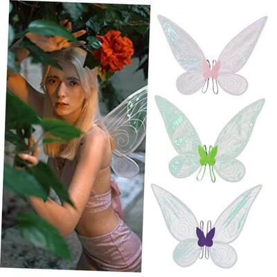 Butterfly Fairy Wings Costume Women Girls Sparkle Princess