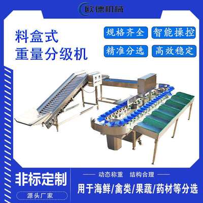 自动重量分拣机小龙虾大闸蟹规格拣选机海参多级分拣使用满意