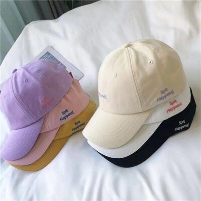 Fashion Letter Embroidery Baseball Cap Unisex Candy Color So