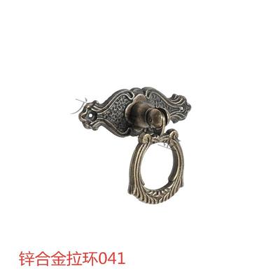 锌合金拉环041青古铜欧式美式自由组合拉手仿古拉手桔梗发财拉手