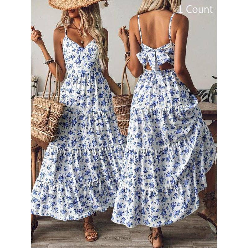 N 14689 Bow Swing Dress 蝴蝶结大摆连衣裙
