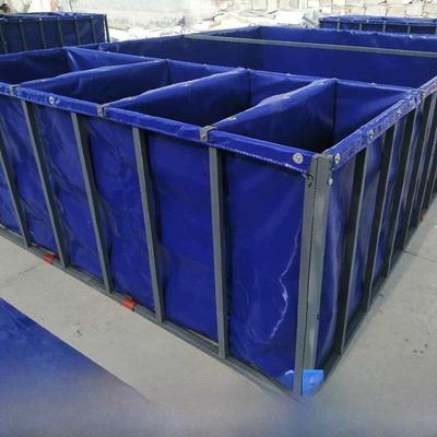 定制鱼池户外大型防水布高密度水产篷布塑料养殖蓄水池帆布水箱