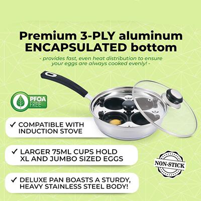 Egg Poacher Pan Poached Egg Cooker Egg Poaching Pan Maker