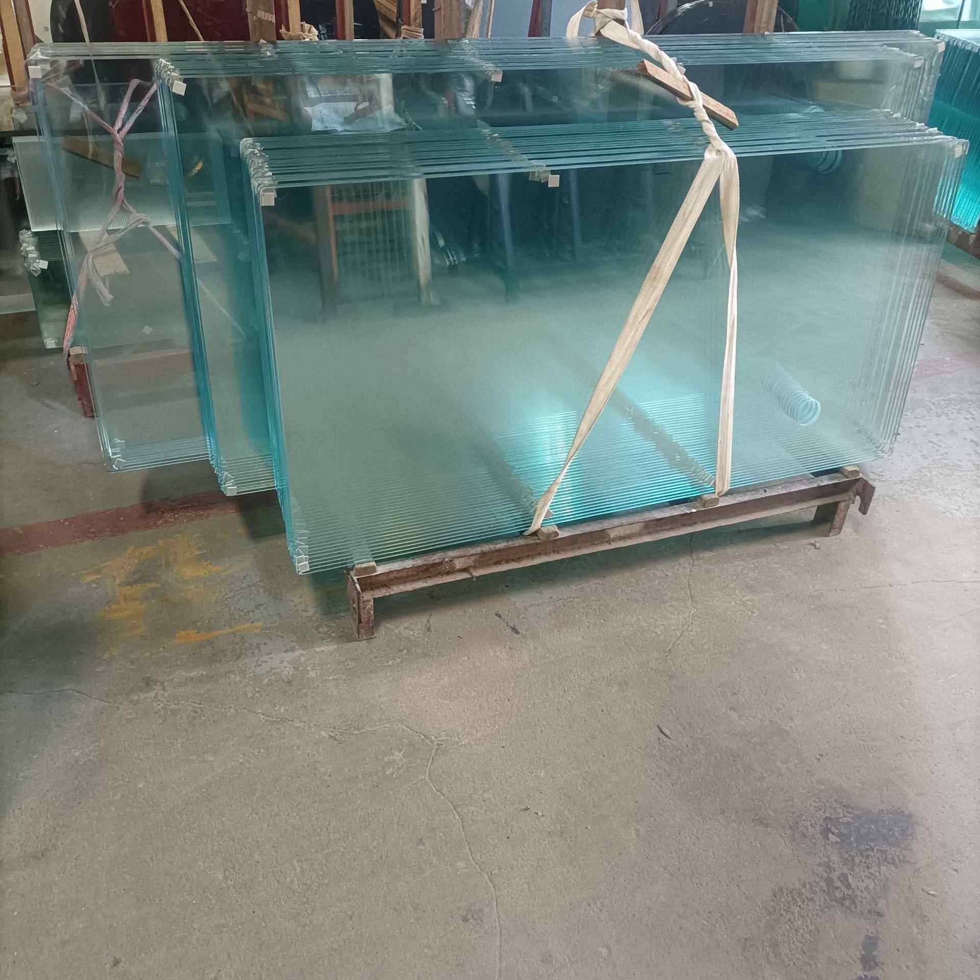 超白钢化阳玻璃台超大超长10玻璃护栏幕落墙地窗异形夹胶开孔玻璃