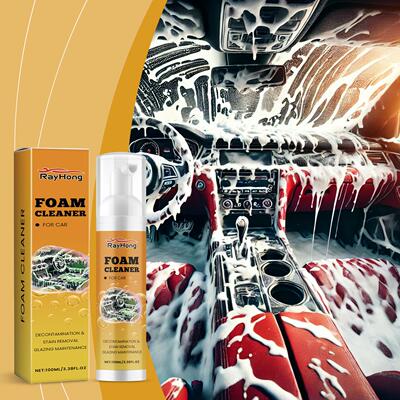 RAYHONG Car Foam Cleaner Interior Care Stain Removal Waterpr