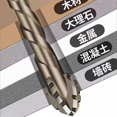 Newly Upgraded Four-Flute Sawtooth Eccentric Dry Drill Bit f