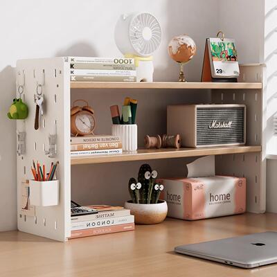 Desktop organizer, bookshelf, perforated board for home stud