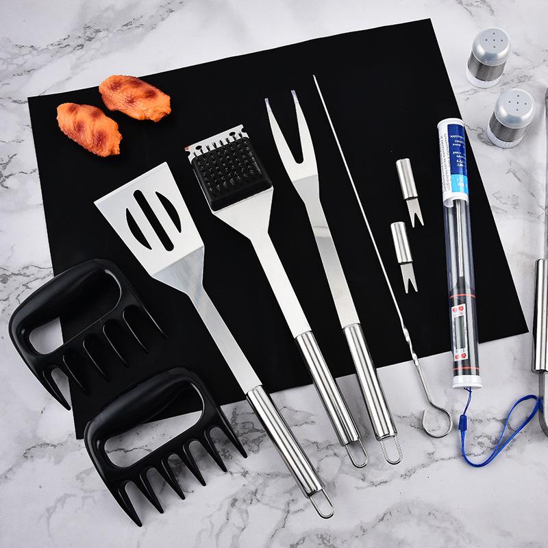 24件套烧烤工具户外烧烤用具不锈钢多功能组合BBQ烧烤配件套装