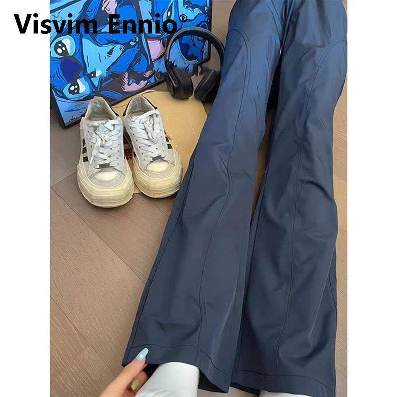 Visvim Ennio藏青色冰丝微喇裤子男春夏薄款速干软壳冲锋裤美式斜