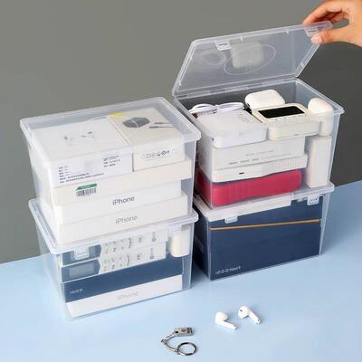 Bread storage box, fresh-keeping box, transparent with lid,