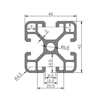 新款直销供应4040C欧标工业铝合金型材 流水线工作台铝型材框架