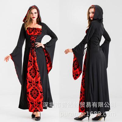 Vampire Skeleton Reaper Long Dress, Women