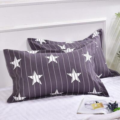 2pcs bed set bedding color plain pillow case 48X74cm枕头套