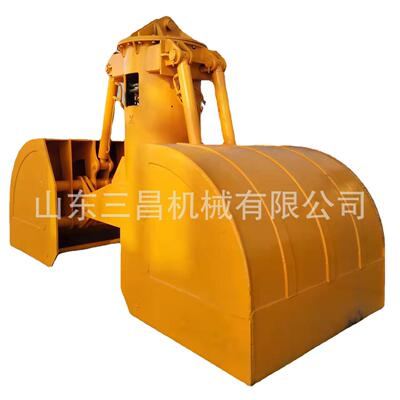 供应6方行车贝型斗液压双开蛤式斗厂家220挖机改装贝壳斗液压斗