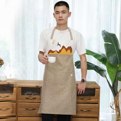 高档罩衣网冬女大人防水围裙家用秋厨房工红作服高级感年轻款2250