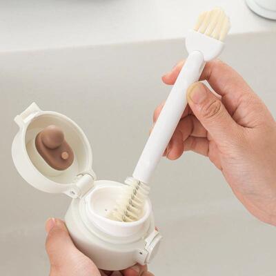 Dual-Head Cleaning Brush for Insulated Cup Lids, Gap Cleanin