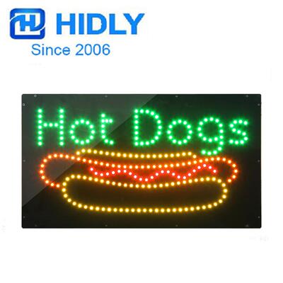出口法国热狗LED招牌24小时营业中招牌LED HOTDOGS SIGN