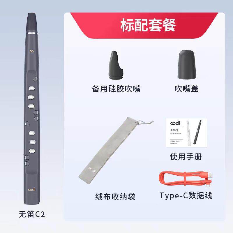 正品无笛ood孩i 电小C2吹管 初学级老人入门乐器轻便笛子电子萨克
