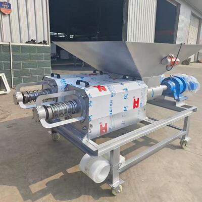 曲阜粪便干湿分离机滚筒微滤猪粪牛粪脱水机斜筛式分离机