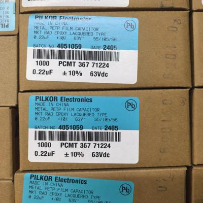 PILKOR飞尔可CBB MTK聚酯薄膜电容 100V 104K 0.1uF 104J 224 474