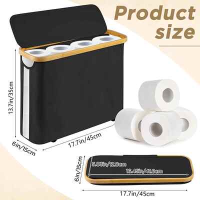 跨境透视生纸卷卫纸收纳布艺纸巾筒收VEH纳篓废篮品矿泉水瓶收纳