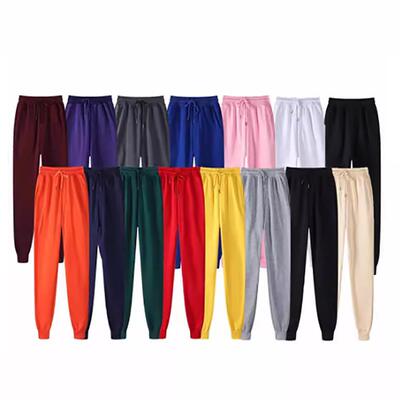 Men's and women's sports sweatpants, thick and warm, leg