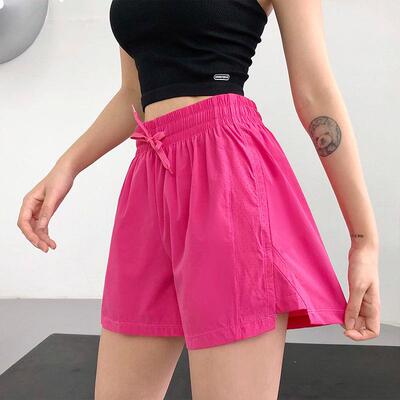 Anti glare sports shorts for women, running training,