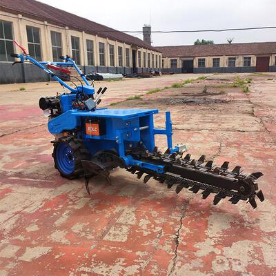 手扶链条开沟机单链条升降挖沟机单链单侧出土开槽机操作简单