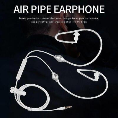 3.5mm Stereo Air Tube Wired Earphone Anti-radiation