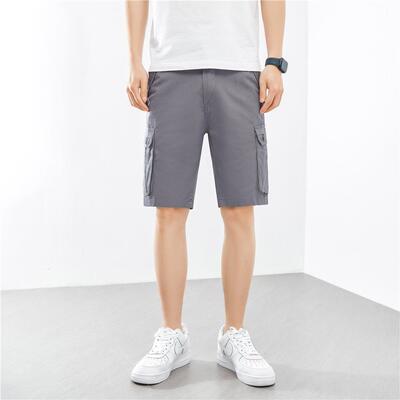 Men Pure Cargo Shorts 2 Summer Multi Pocket Knee Breathable