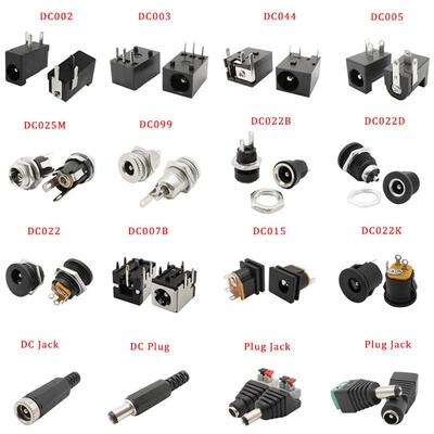 10Pcs DC Power Jack Socket Connector 5.5*2.1mm 3.5x1.3mm Mal