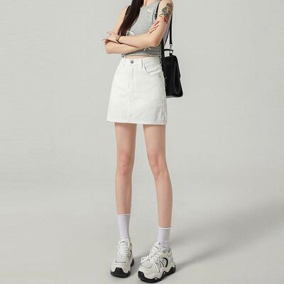 Women’s Summer Denim Skorts | Casual Elastic Mini Skirt for